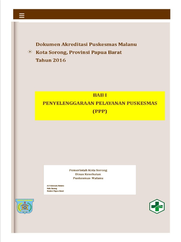 Akreditasi PKM Malanu BAB I | PDF