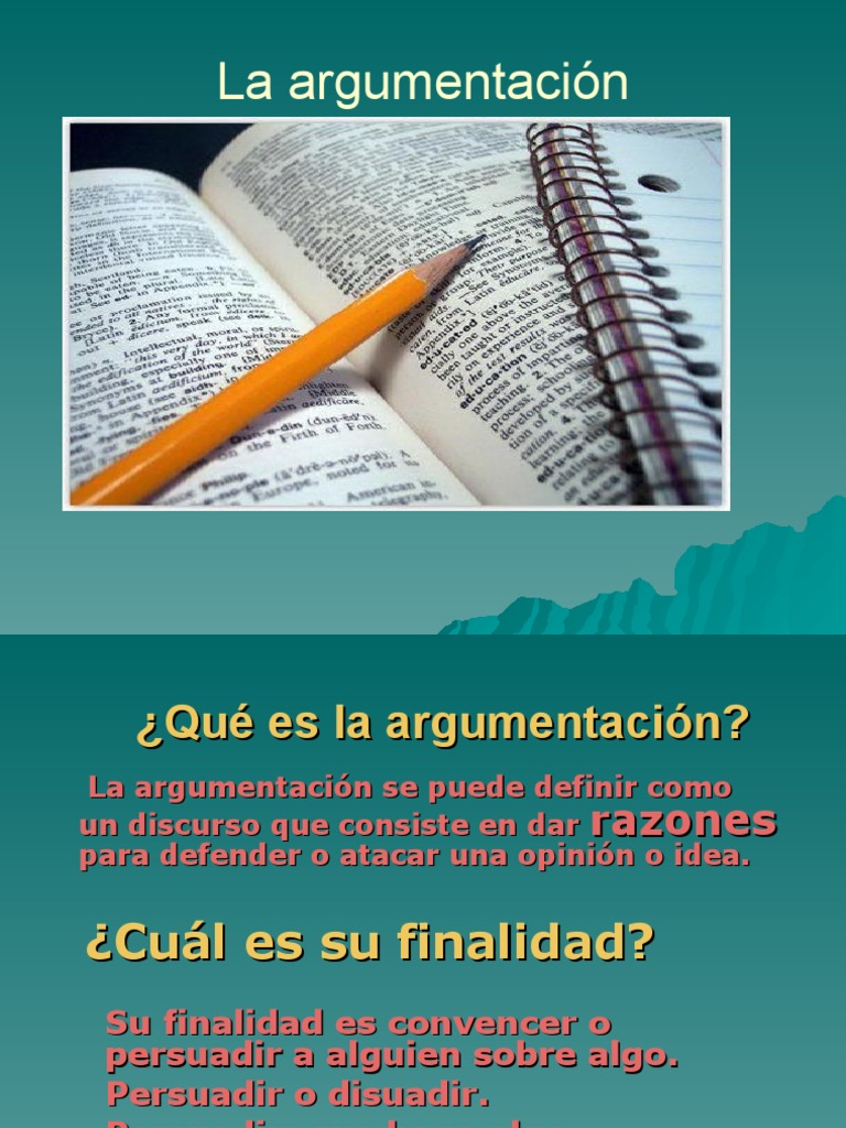 Presentación Sobre La Argumentación | PDF | Dialéctico | Razonamiento ...