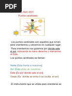 Actividades de Puntos Cardinales para Niños | PDF