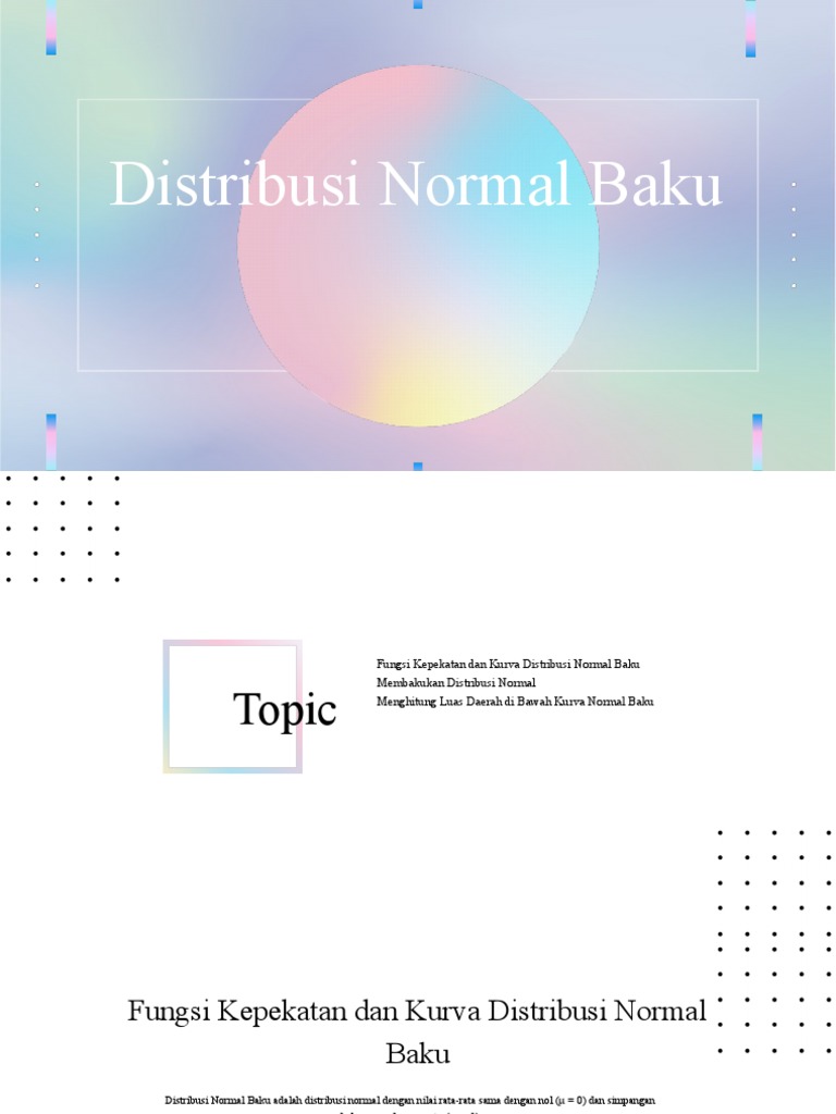 Distribusi Normal Baku | PDF