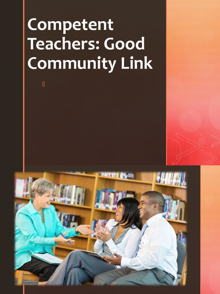 Competent Teacher Good Community Link | PDF | Teachers | Leadership