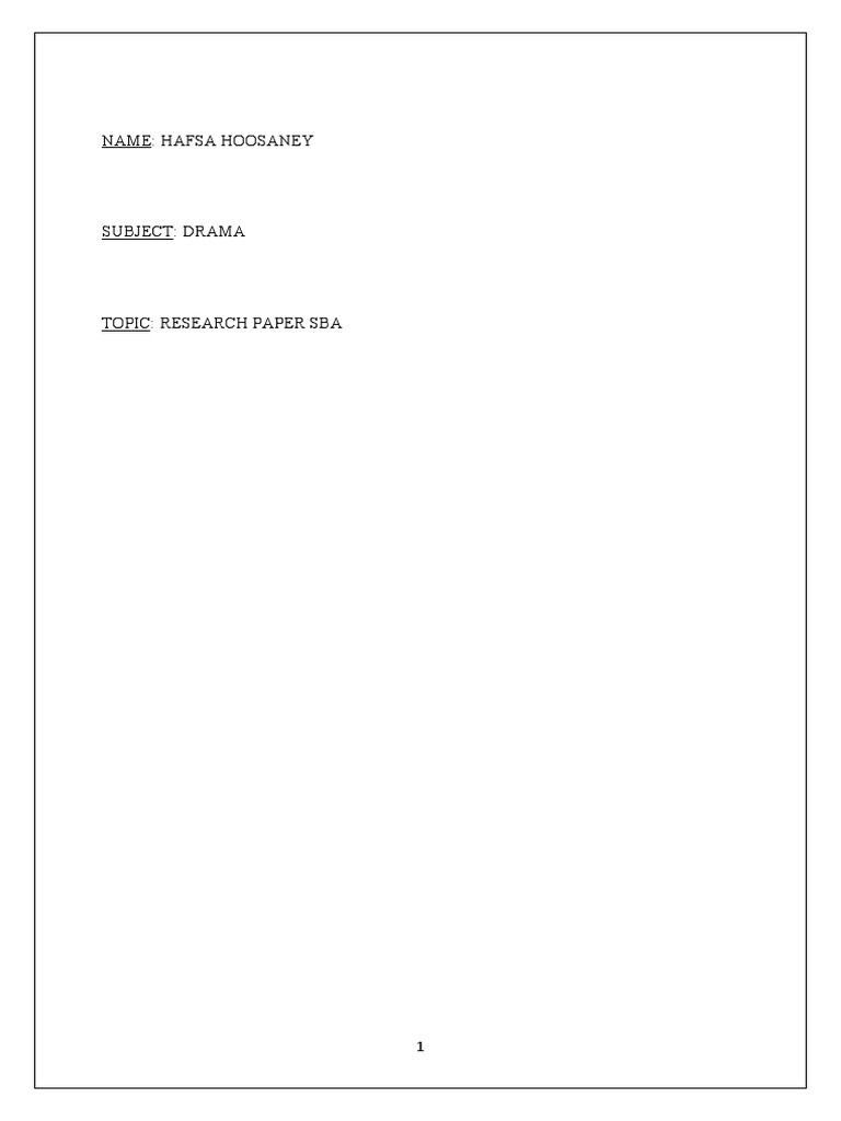 DRAMA Research Paper | PDF | Theatre | Learning