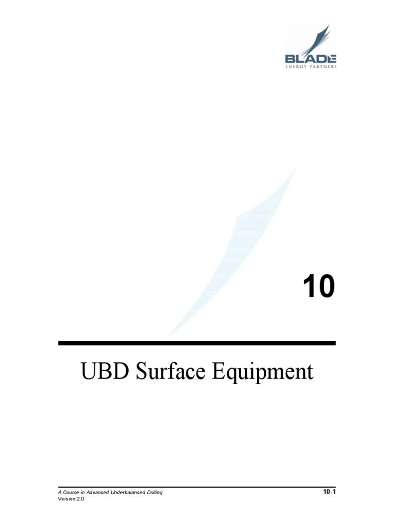 10-UBD Surface Equipment | PDF | Oil Well | Pump