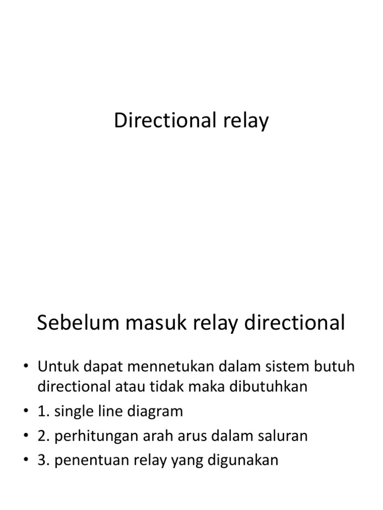 Directional Relay | PDF