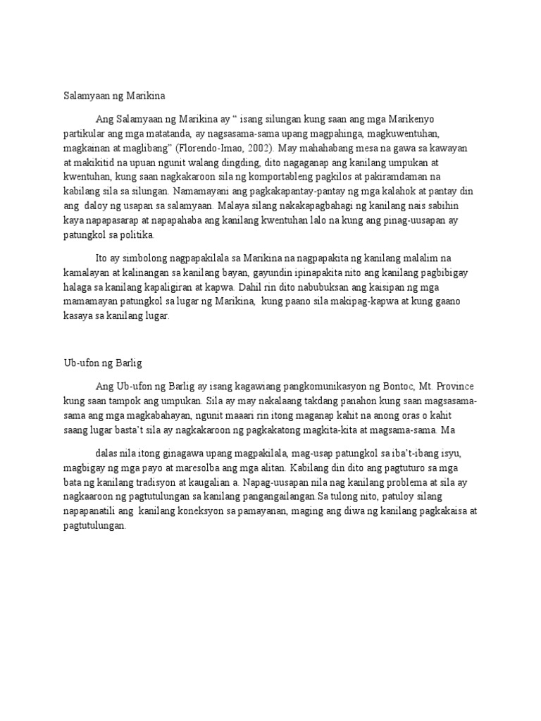 Salamyaan NG Marikina | PDF