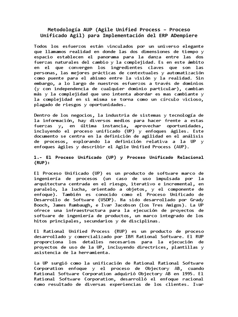 Metodologia AUP | PDF | Caso de uso | Software