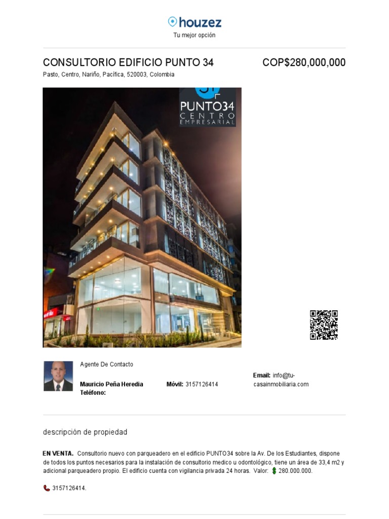 Consultorio en Edificio Punto 34 Pasto | PDF