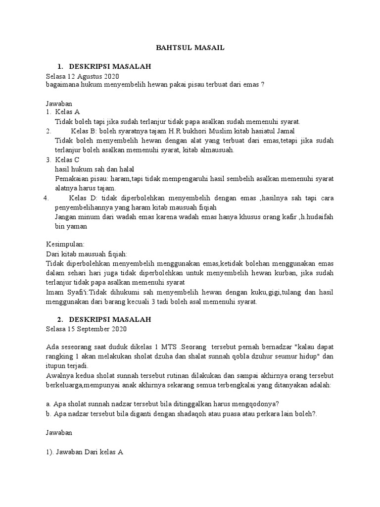 Batsul Masail | PDF