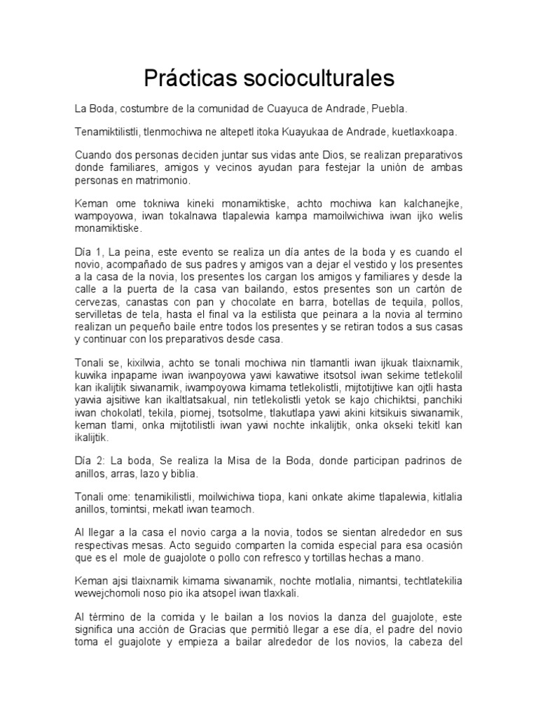 Prácticas Socioculturales | PDF | Boda | Matrimonio