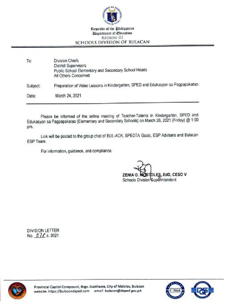 Div Letter No. 018 S. 2021 | PDF