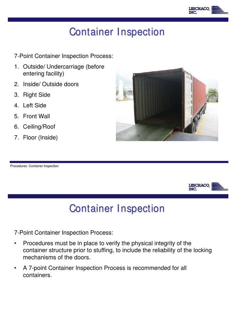 7-Point Container & 17-Point Trailer Inspection | PDF | Tractor ...