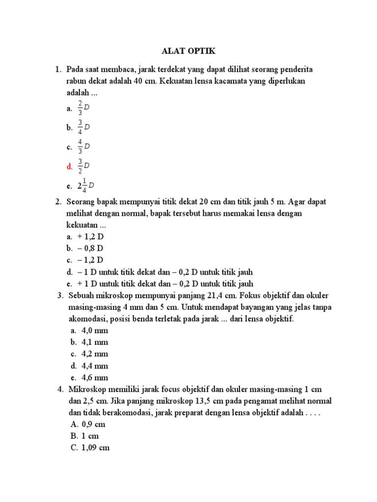 15 Alat Optik | PDF | Metode & Bahan Ajar | Seni
