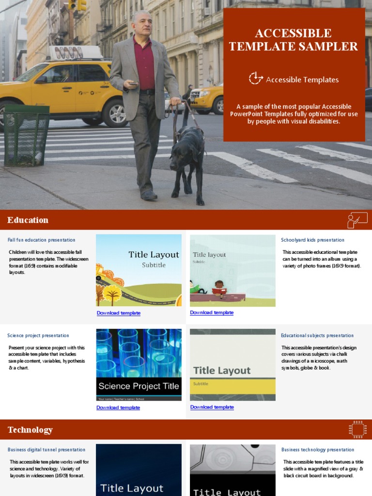 Accessible Template Sampler | PDF | Microsoft Power Point | Science