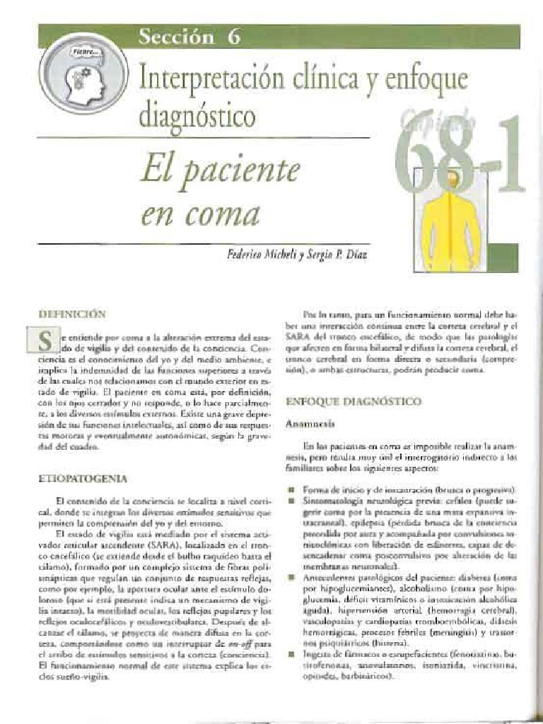 Sindrome Comatoso SW | PDF | Coma | Lesión