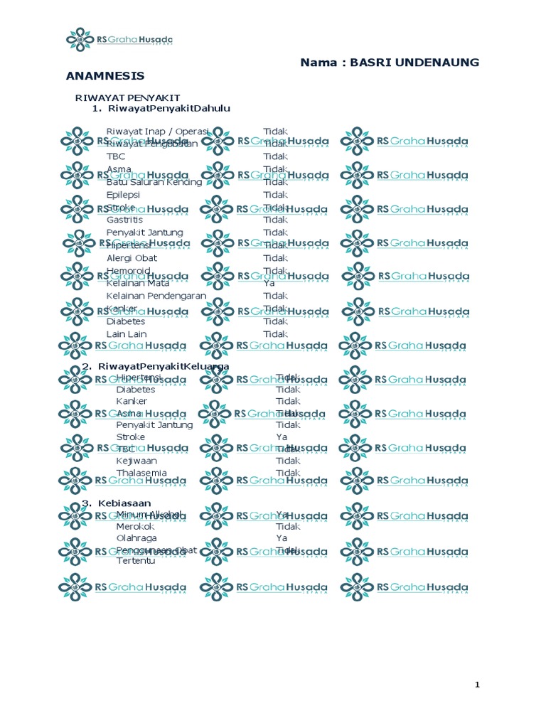 Formulir HAsil MCU - Final | PDF