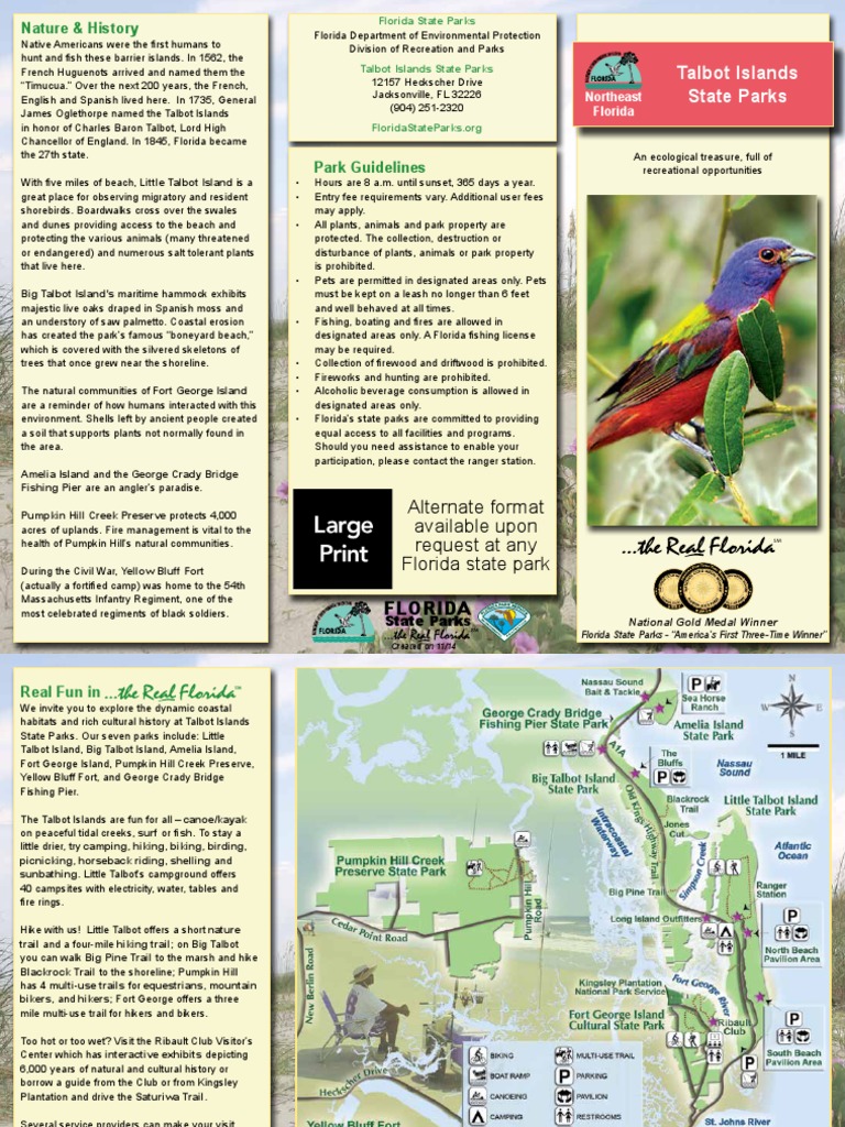 Little Talbot Island State Park Brochure | PDF | Nature