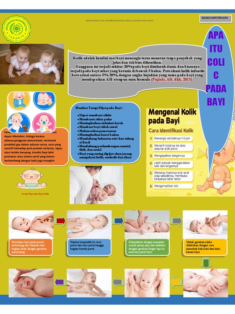 Poster Terapi Pijat Dalam Mengurangi Colic Pada Bayi | PDF