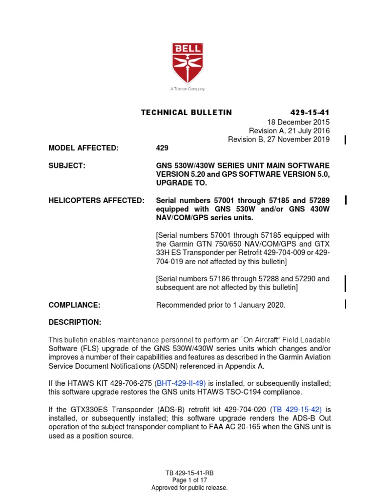 BHT-429-II-49) : TB 429-15-41-RB Page 1 of 17 Approved For Public ...