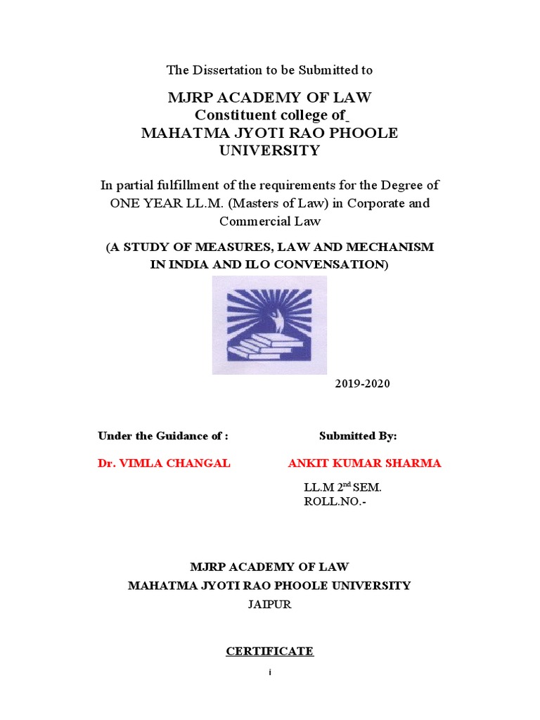 MJRP Academy of Law Constituent College of Mahatma Jyoti Rao Phoole ...