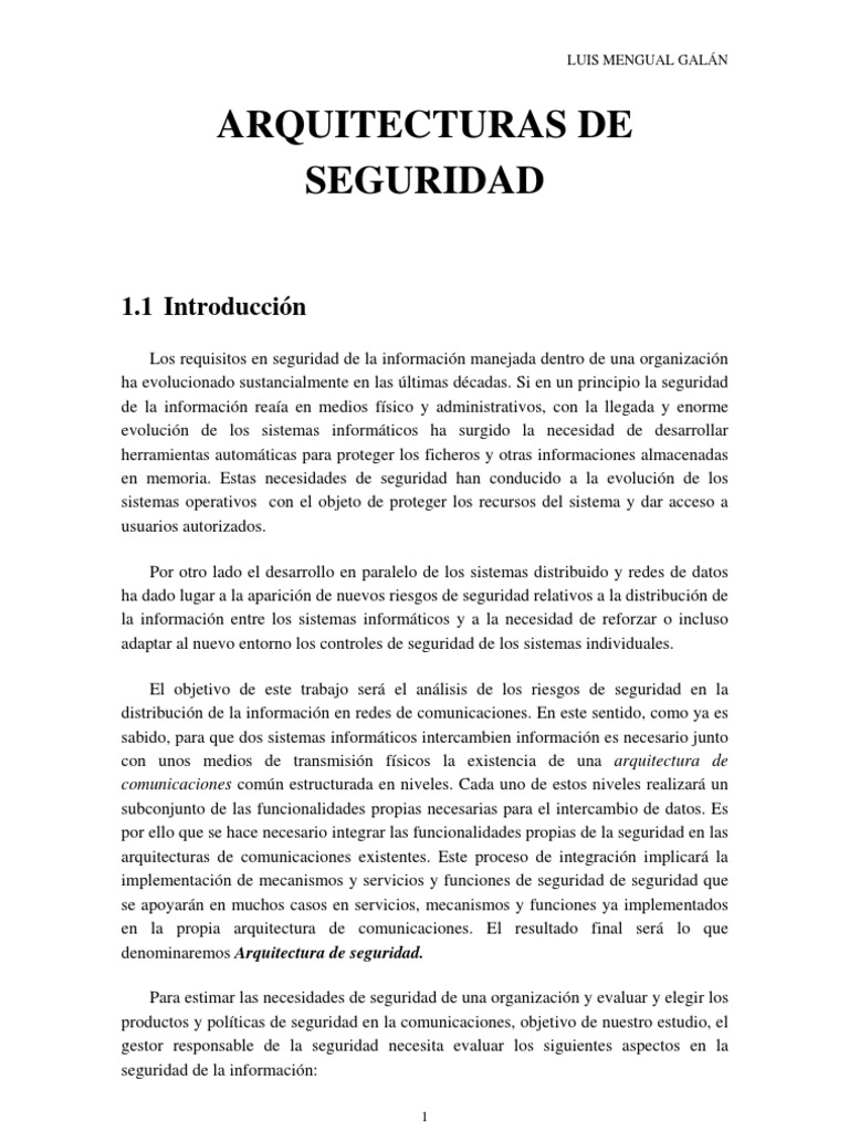 Servicios de Seguridad en ISO 7498-2 | PDF | Clave (criptografía ...