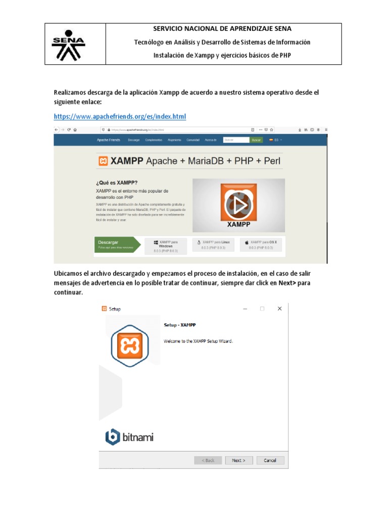 Ruta PHP - Instalacion de Xampp y Ejercicios Basicos de PHP | PDF | Php ...