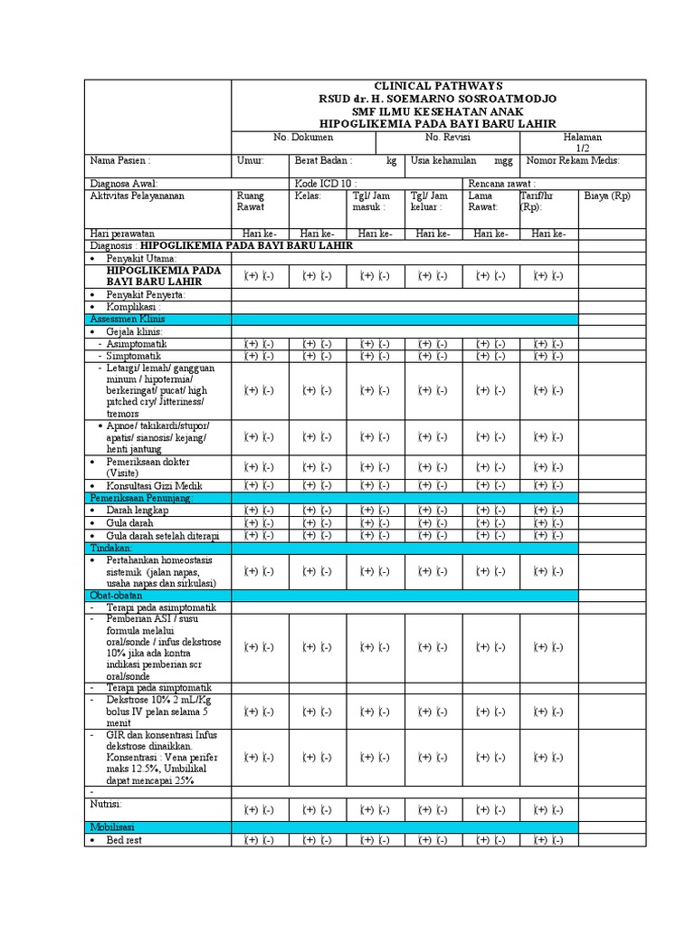 Clinical Pathway Neonatus Kapuas | PDF