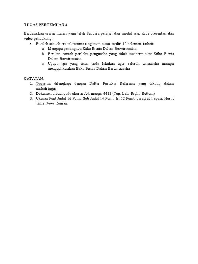 Tugas Pertemuan 4 | PDF