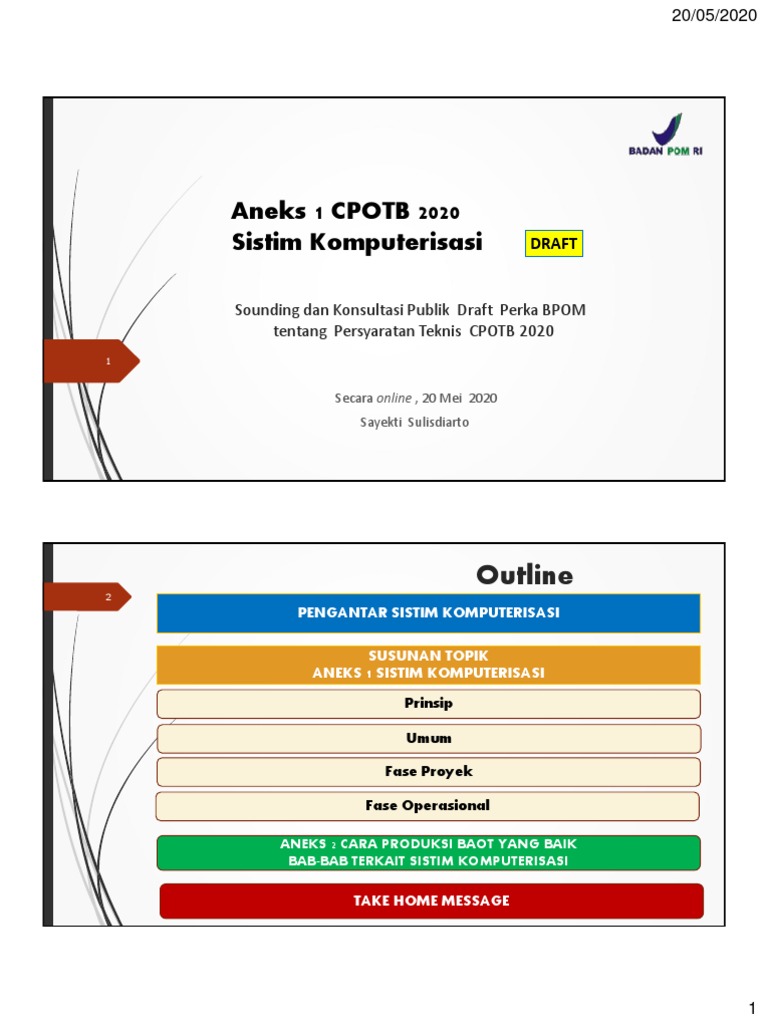 Aneks 1 Sistim Komputerisasi - CPOTB 2020, Online 20 Mei 2020 | PDF