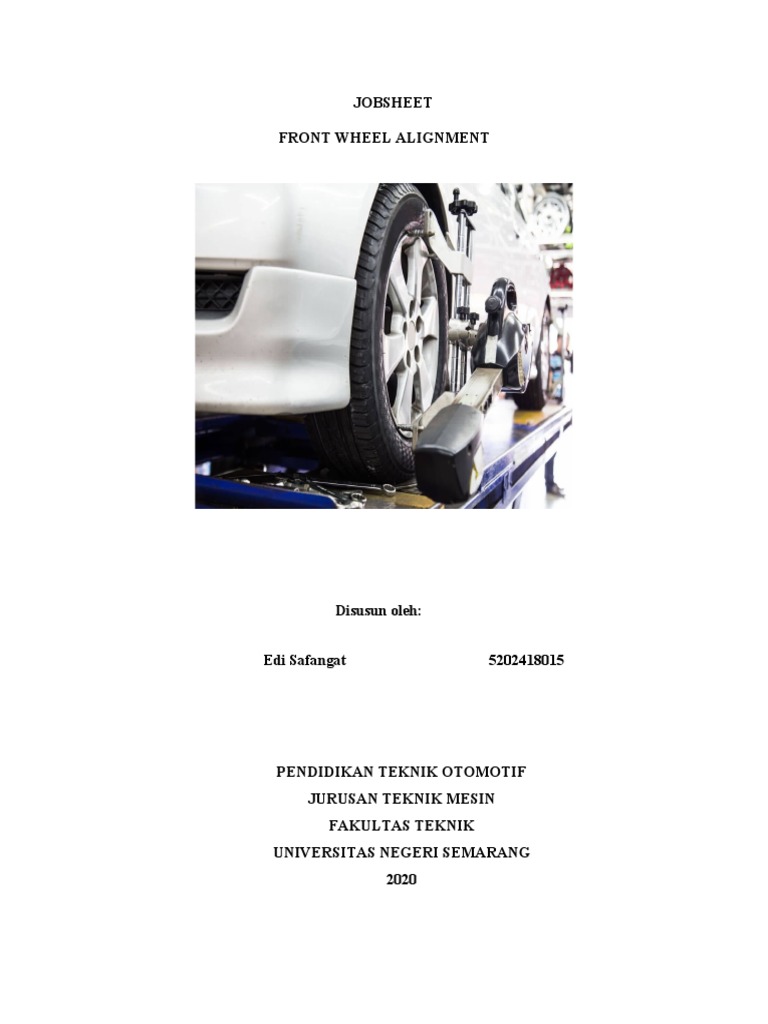 Jobsheet Front Wheel Alignment | PDF
