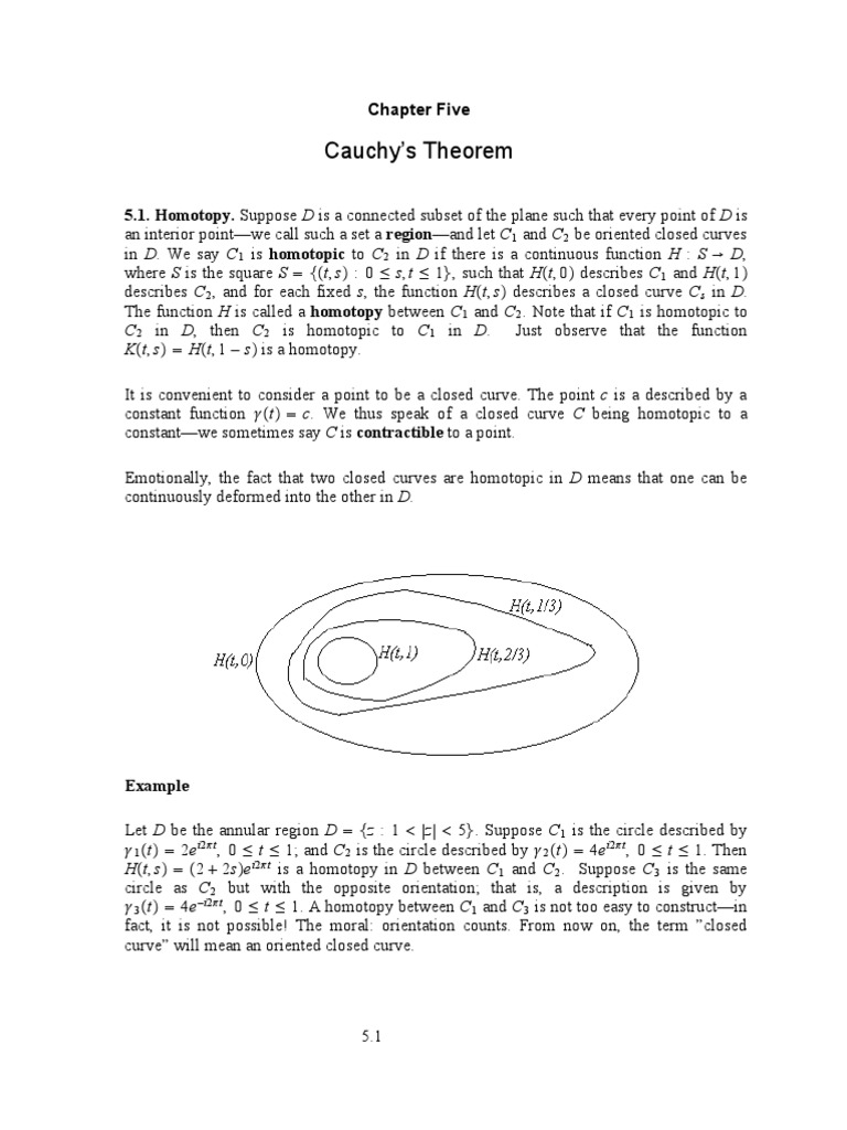 Complex Analysis - George Cain (Chapter 5 - Cauchy's Theorem) | PDF | Topology | Mathematical ...