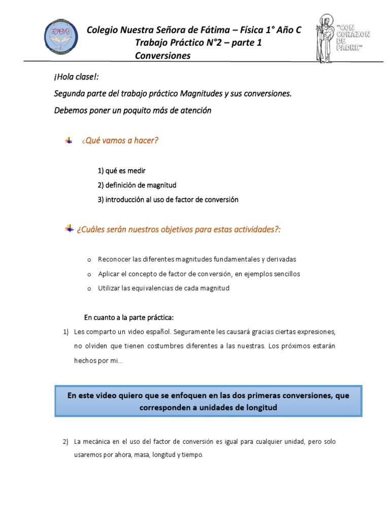 Trabajo Practico N°2 .Conversiones | PDF | Kilogramo | Cantidades fisicas