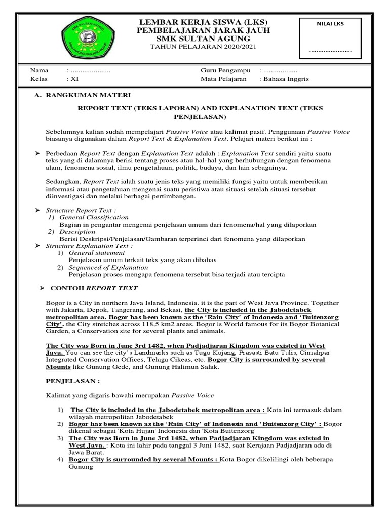 Report Text and Explanation Text | PDF