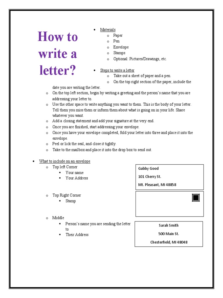 How To Write A Letter | PDF
