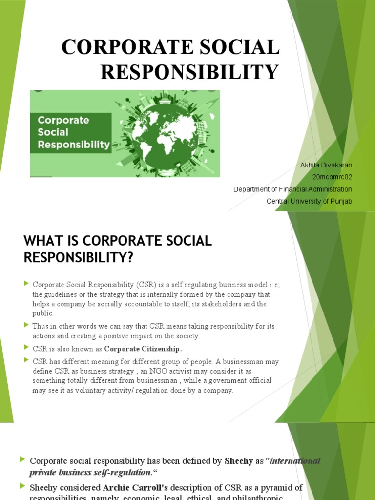 CSR - Seminar | PDF | Corporate Social Responsibility | Employment