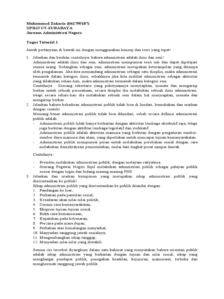 Tugas Tutorial 1 PIAN 20192 | PDF