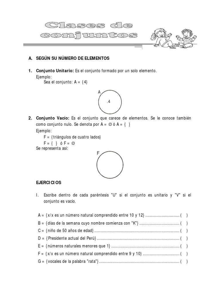 Clases de Conjuntos 4to Grado | PDF | Conjunto (Matemáticas) | infinito