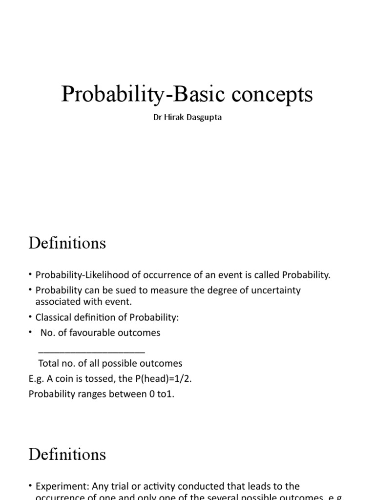 Probability Concepts Overview | PDF | Scientific Method | Scientific ...