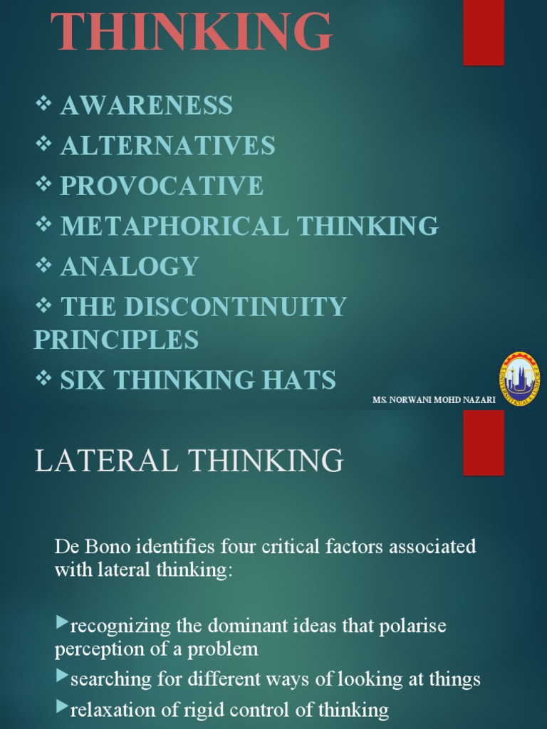 Chap 8 - Lateral Thinking | PDF | Thought | Neuropsychological Assessment