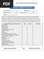 Monthly Plate Compactor Check List | PDF