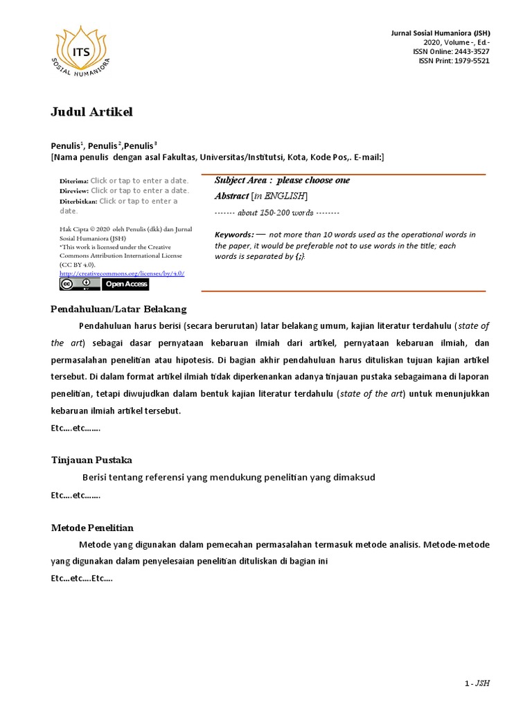 JSH Template Newest (Agt 2019) | PDF