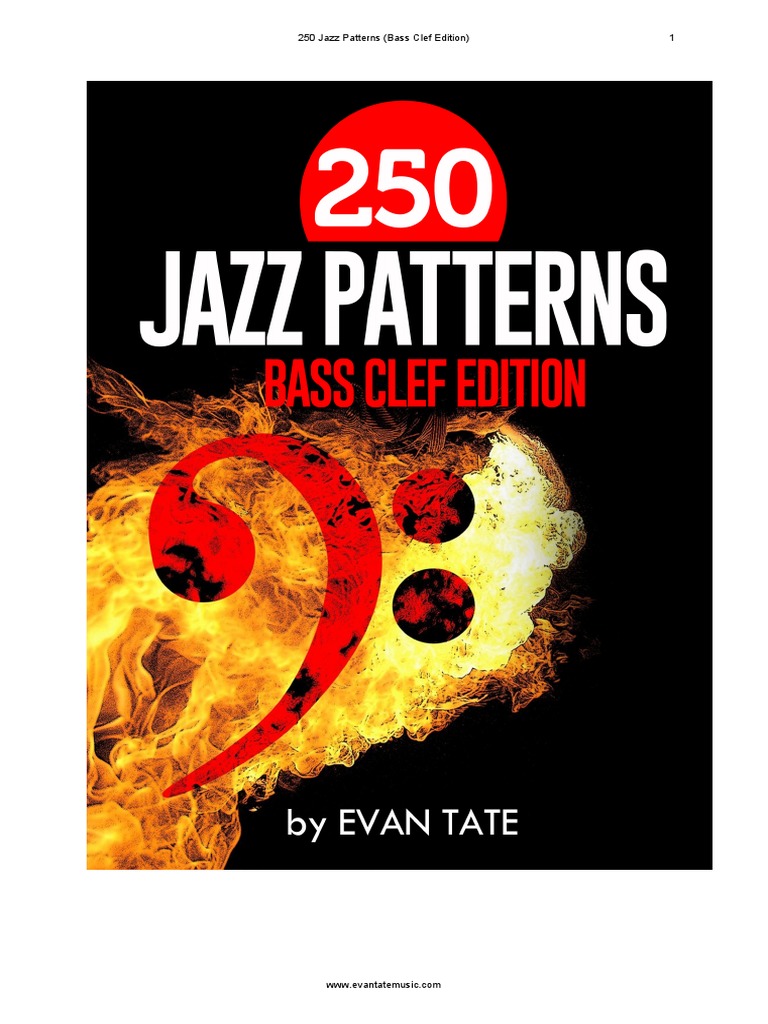 50 Jazz Patterns Bass Clef Evan Tate | PDF | Jazz | Saxophone