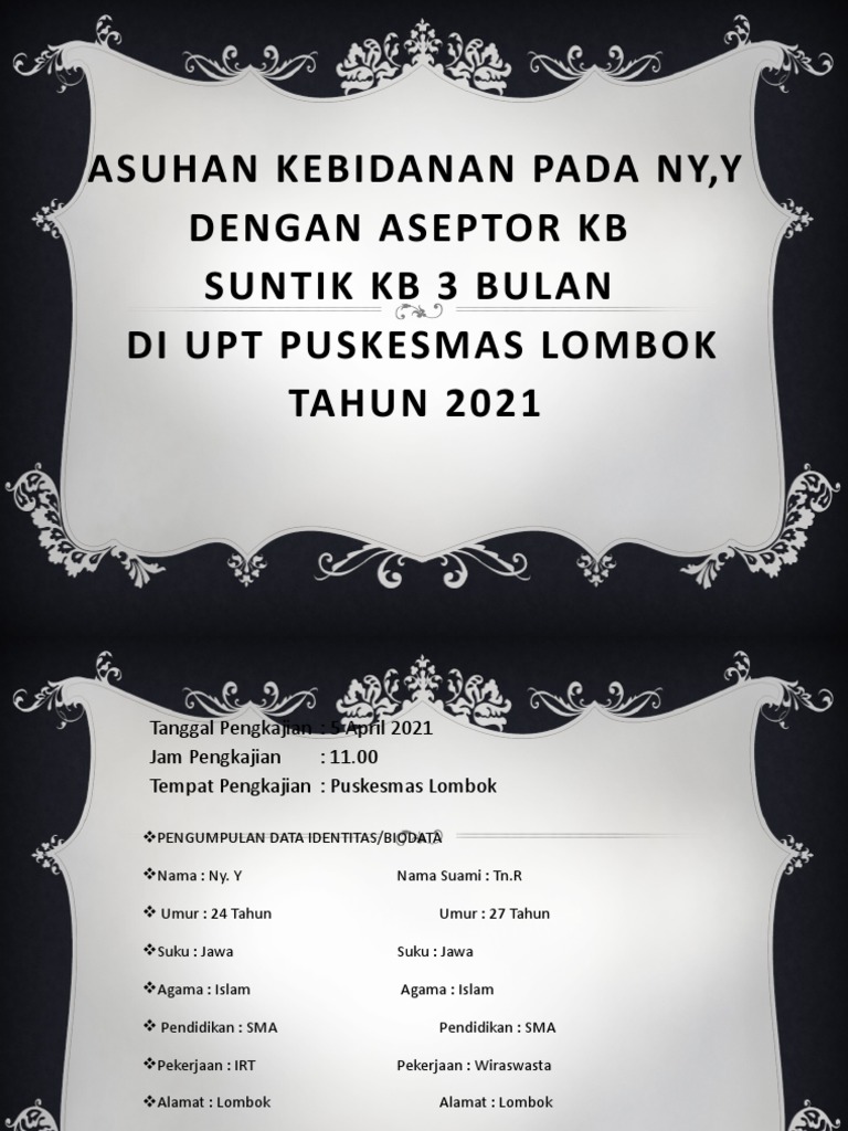 Asuhan Kebidanan Pada Ny, y Dengan Aseptor KB Metty Sylviani | PDF