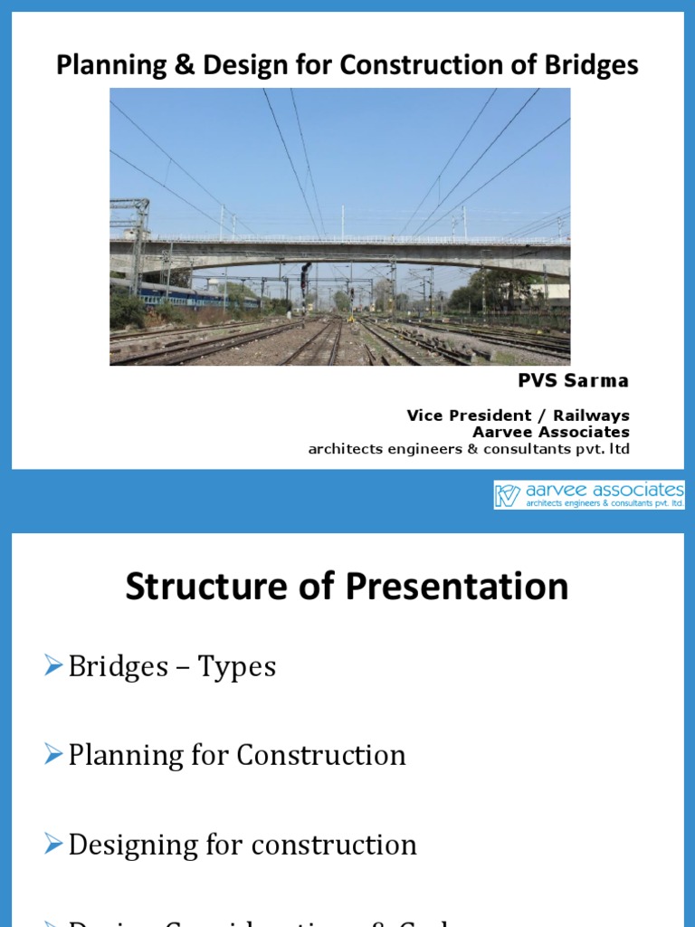 Planning & Design For Construction of Bridges | PDF | Bridge | Precast ...