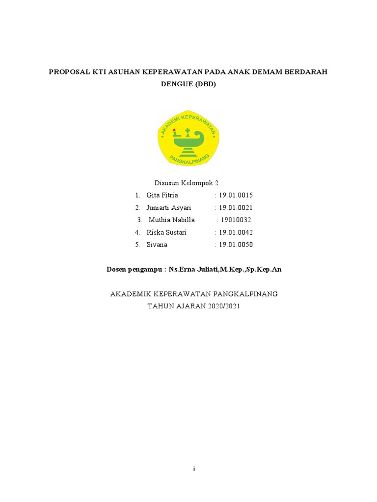 Proposal Askep DBD | PDF | Kesehatan Holistik