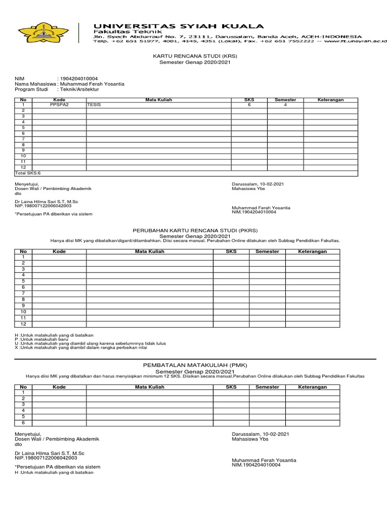 Contoh Krs Magister | PDF