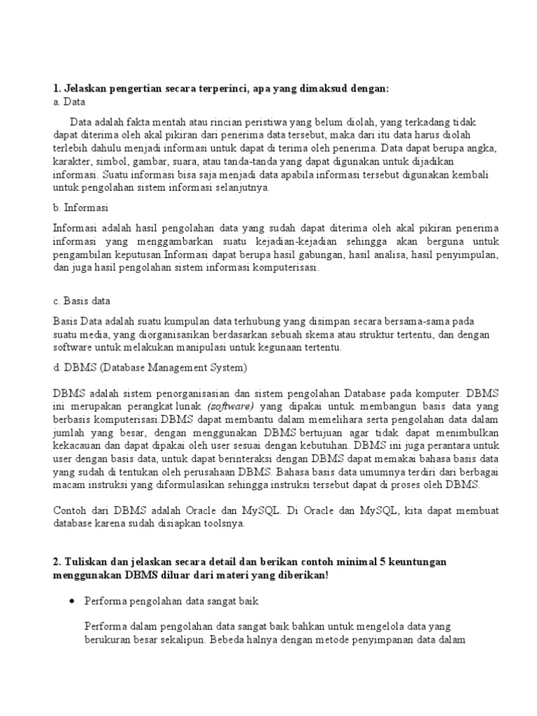 Jelaskan Pengertian Secara Terperinci, Apa Yang Dimaksud Dengan | PDF