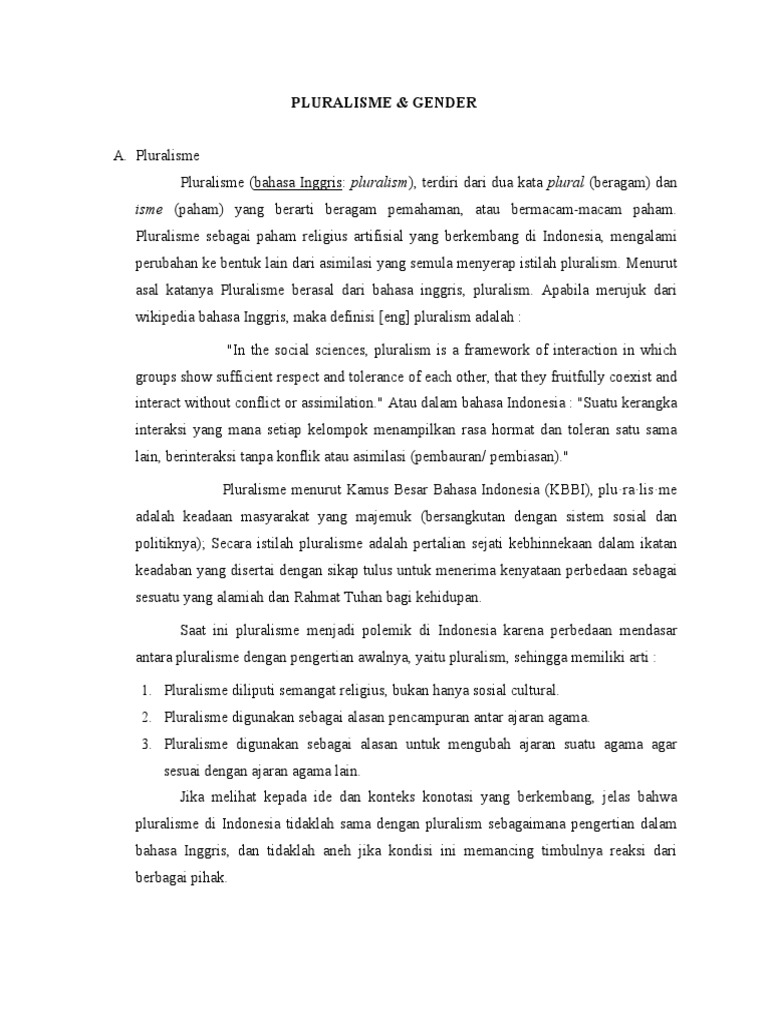 Memahami Pluralisme di Indonesia | PDF