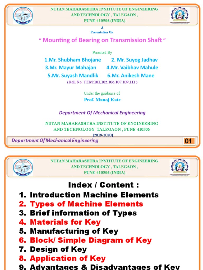 Mounting of Machine Elements | PDF | Machines | Transmission (Mechanics)