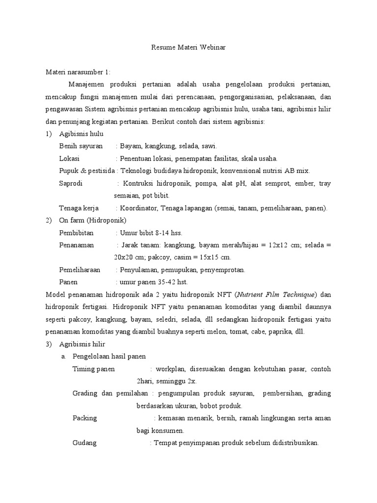 Resume Materi Webinar | PDF