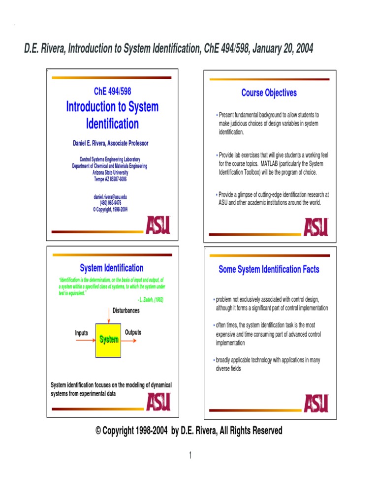 Introduction To System Identification | PDF | Control Theory | Laplace ...